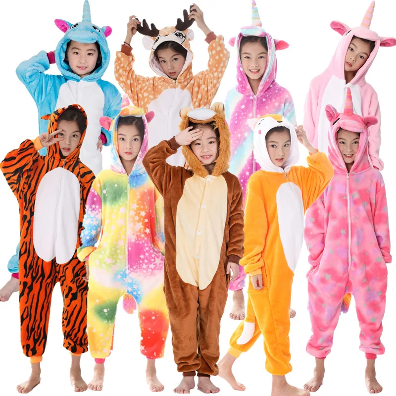 Kigurumi Onesies Pajamas 2024 Kids Children Animal Jumpsuit Girls Boys ...