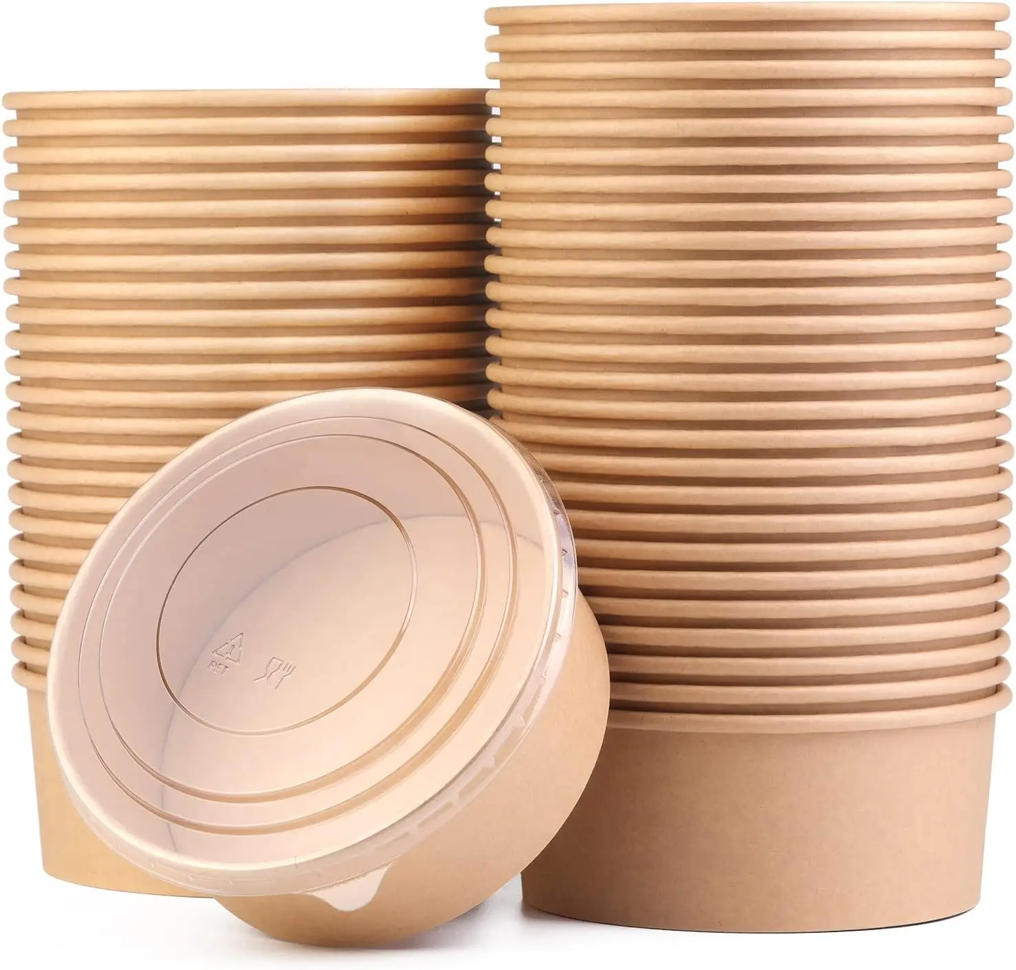 15pcs-Kraft-Paper-Bowls-Cups-Fruit-Salad-Bowl-Kraft-Containers-Salad ...