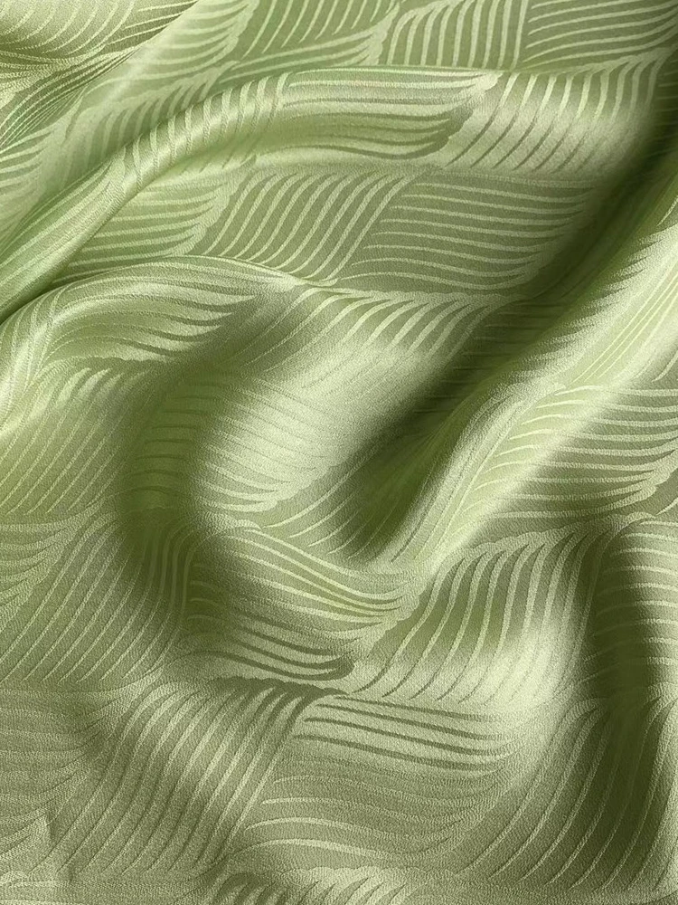 Jacquard Silk Fabric Mulberry Heavy Crepe By The Meter for Cheongsam ...