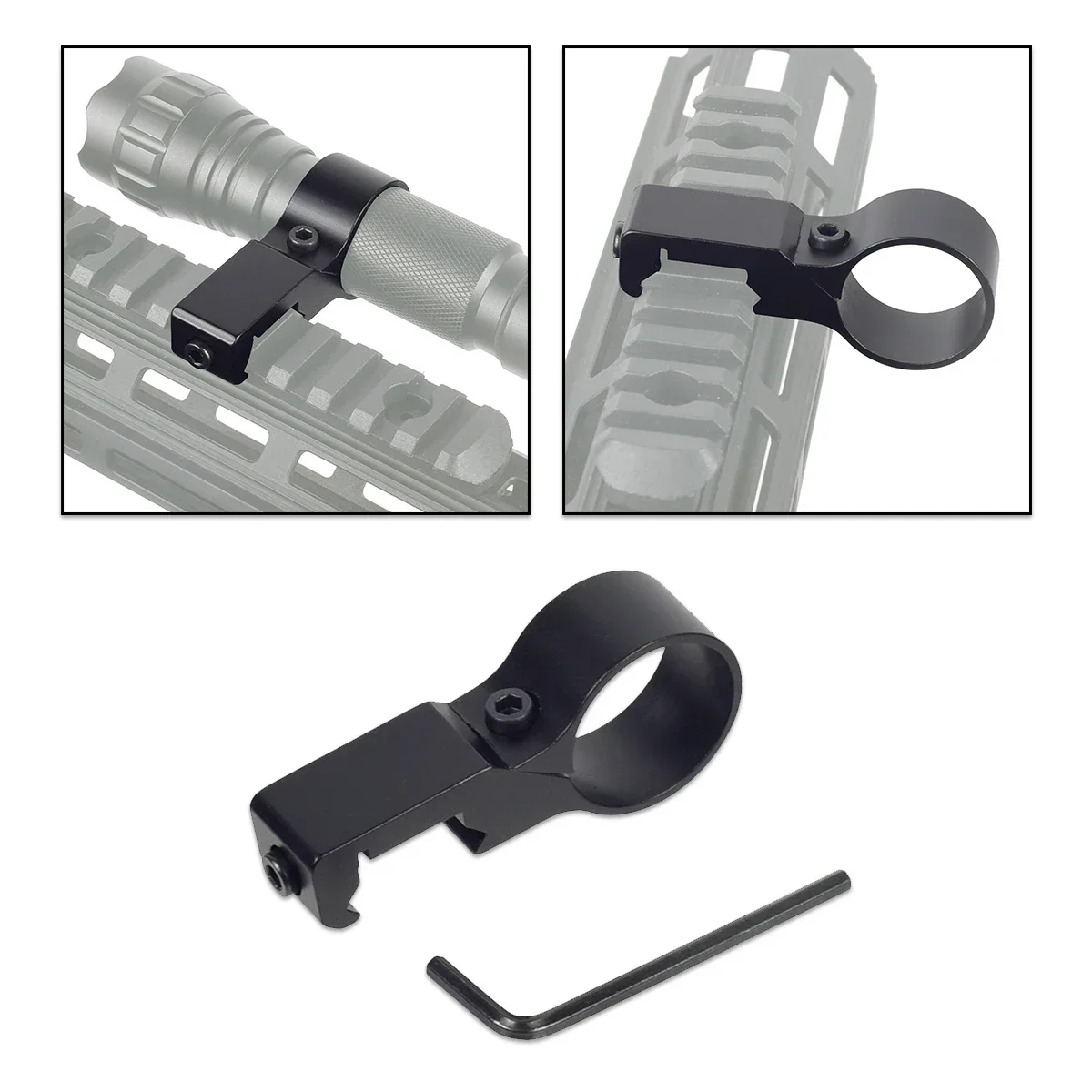 Hunting-90-Degree-Offset-Side-Weapon-Gun-Flashlight-Base-Holder ...