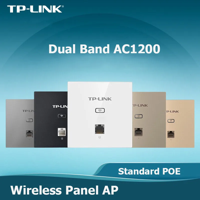 TP-Link-Dual-Band-Gigabit-Panel-1200M-Wireless-AP-Panel-Hotel-Family ...