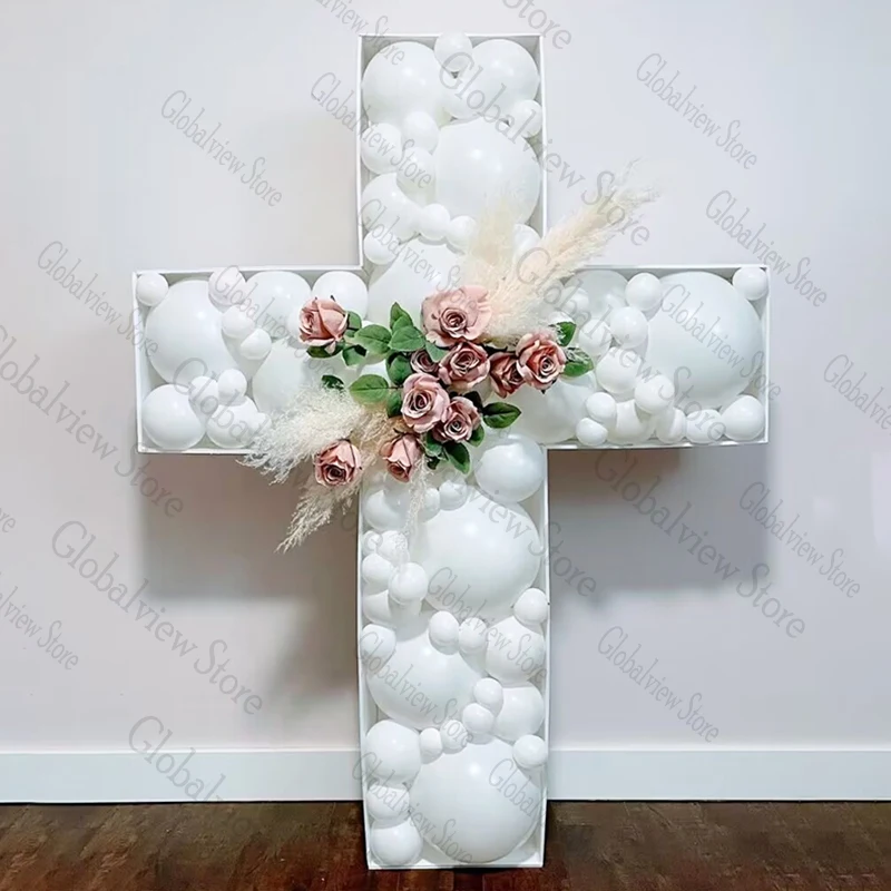 75cm-Cross-Balloon-Frame-Mosaic-Balloons-Filling-Box-Baptism-Cross ...