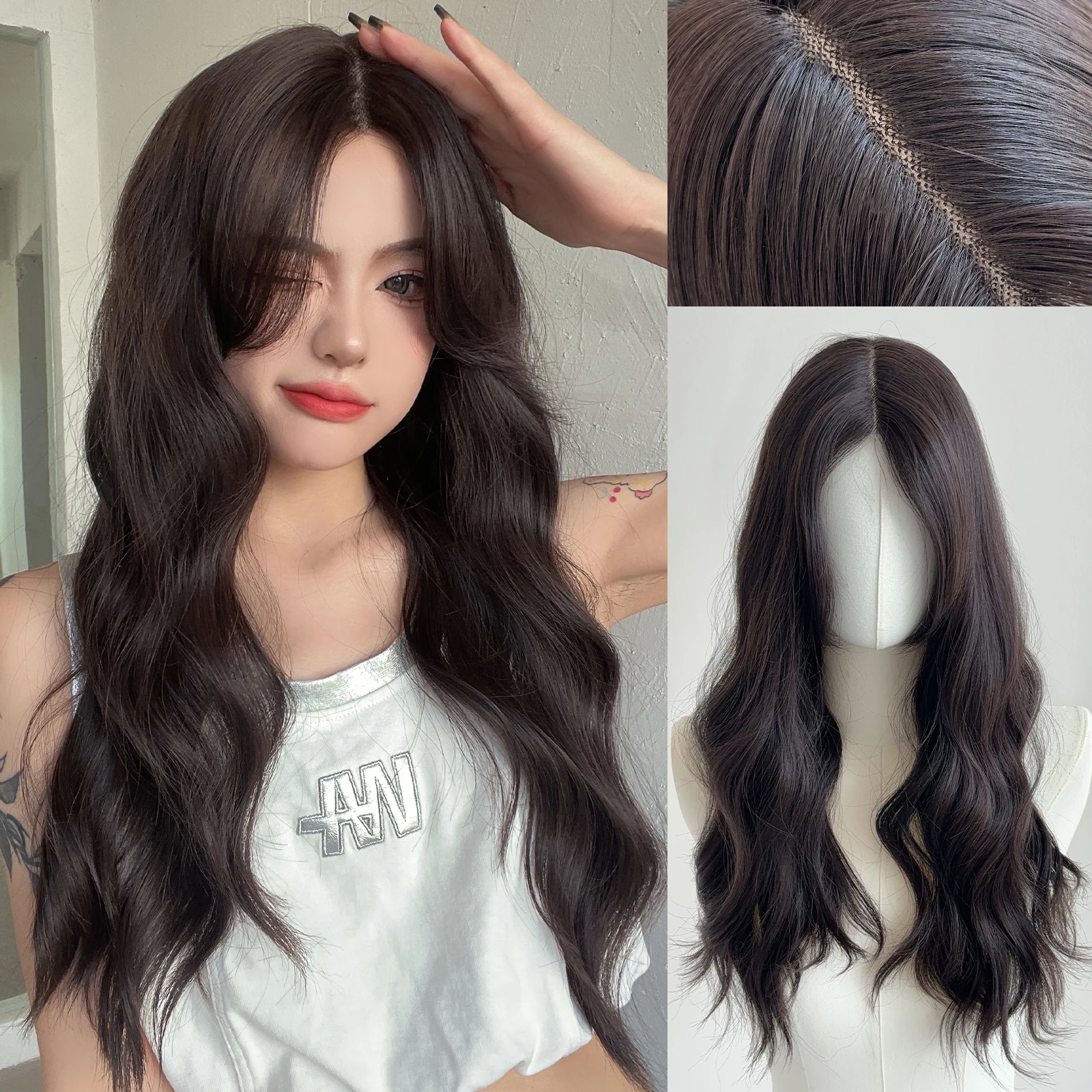 MEISU-T-Part-Lace-Wigs-Curly-22-Inch-Wigs-Fiber-Synthetic-Heat ...