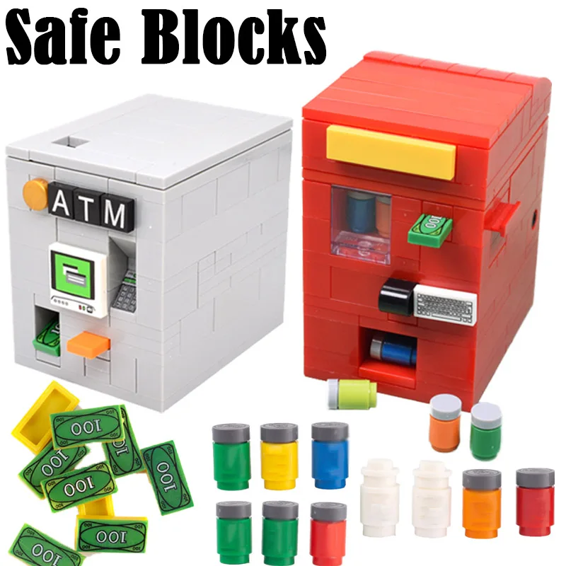 MOC-City-ATM-Safe-Box-Building-Blocks-Street-View-Money-Drink-Beverage ...