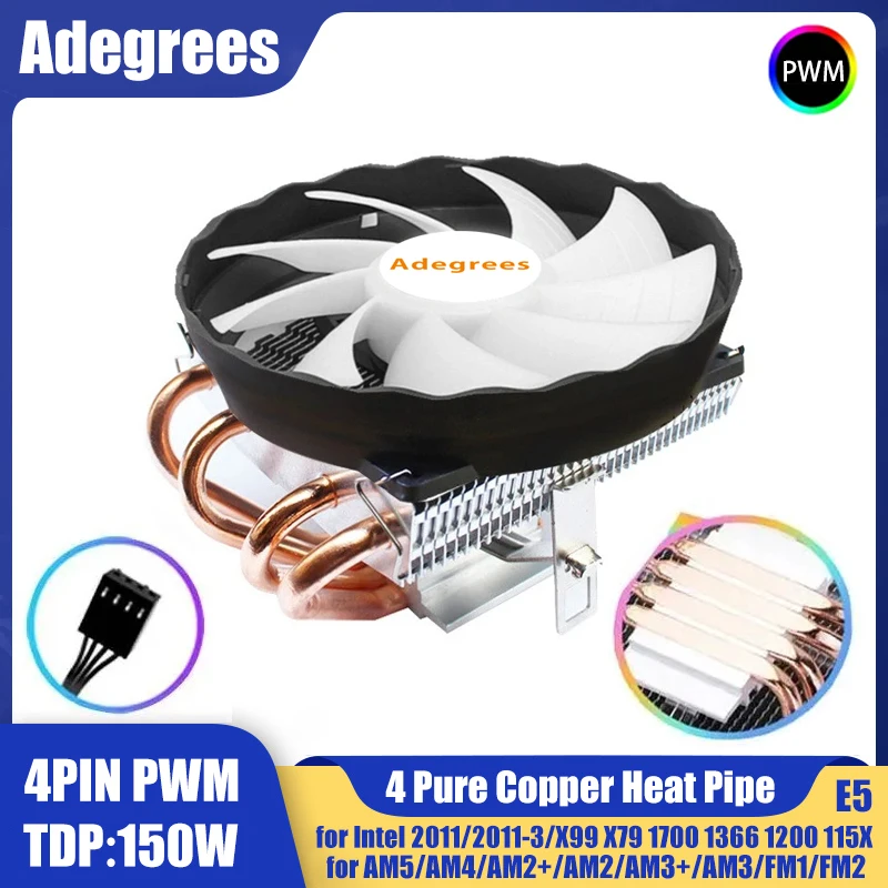 4-Heat-Pipes-CPU-Cooler-3PIN-4Pin-120MM-PC-Accessories-fan-For-Intel ...