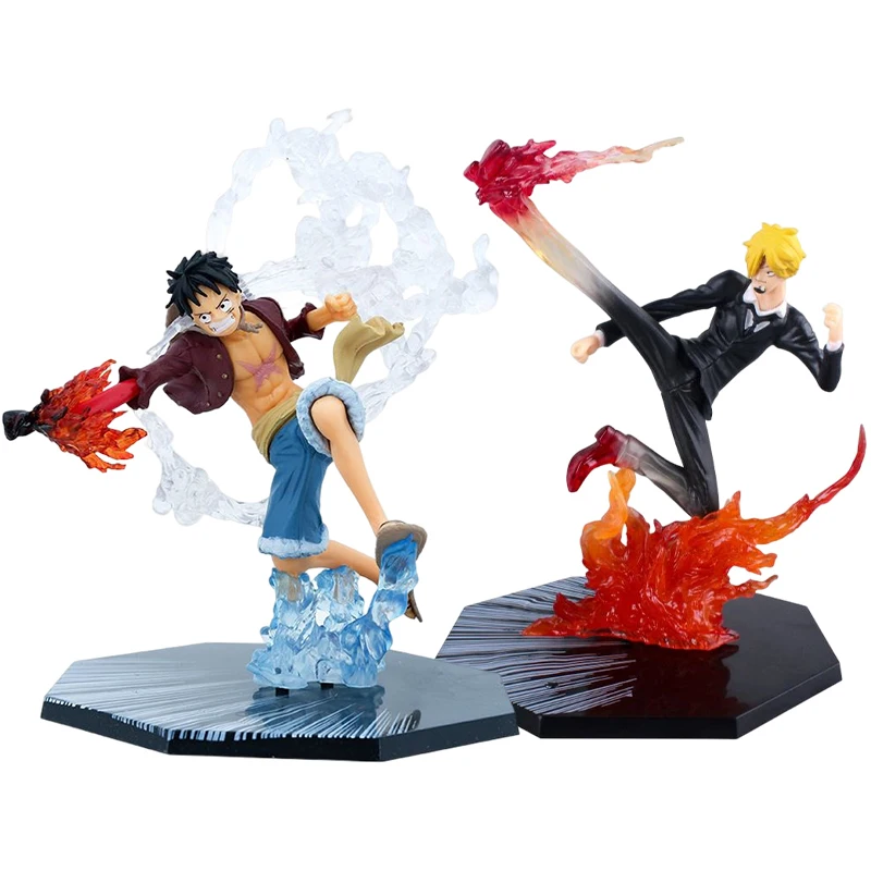 One Piece Luffy Ace Sanji Action Figure Toys Figuras Anime 16cm Manga ...