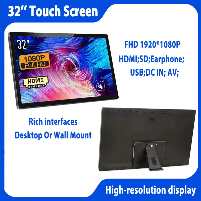 32-Inch-Wall-Mount-FHD-IPS-Touch-Screen-Monitor-LED-Backlight ...
