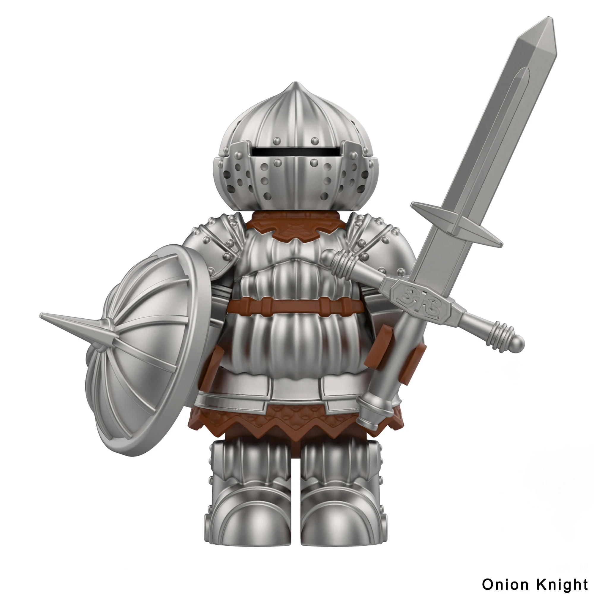 Medieval Onion Knight Detailed Black Knight Armor figure with Big belly ...