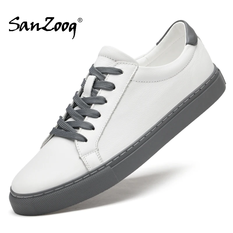 Men Skateboarding Shoes Genuine Leather Sneakers Casual Shoes Fashion ...