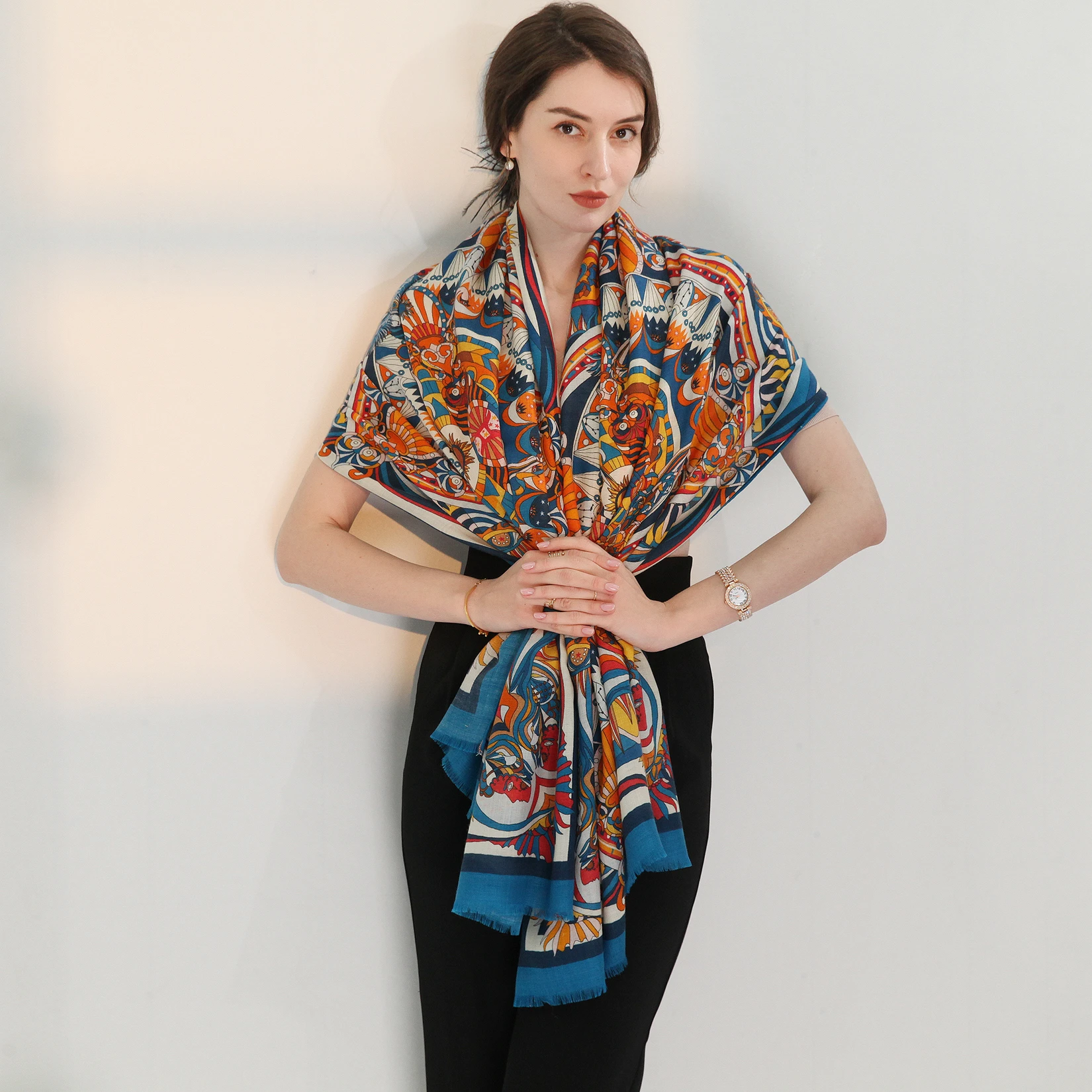 100-wool-Bufanda-Mujer-Wool-Poncho-Head-Women-Lady-Warm-Shawl-Stoles ...