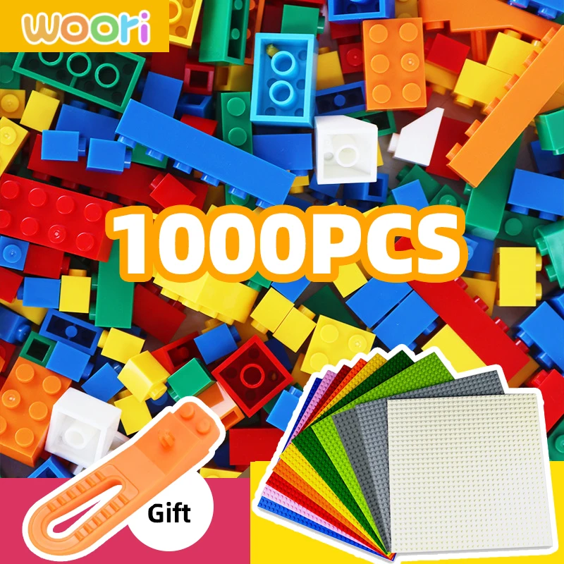 300-500-1000-Pieces-Building-Blocks-City-DIY-Creative-Bricks-Compatible ...