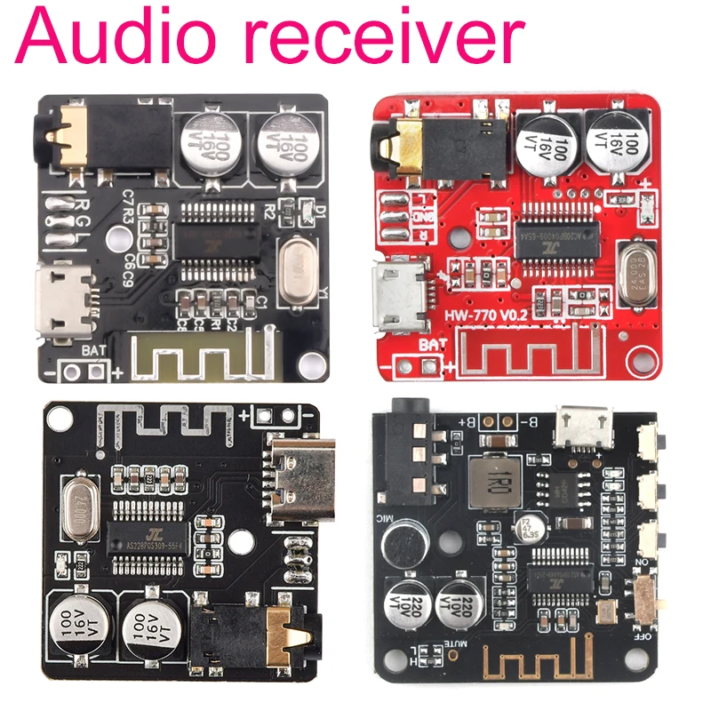 Mini-Bluetooth-Stereo-Audio-Receiver-Board-Module-With-Mic-for-arduino ...