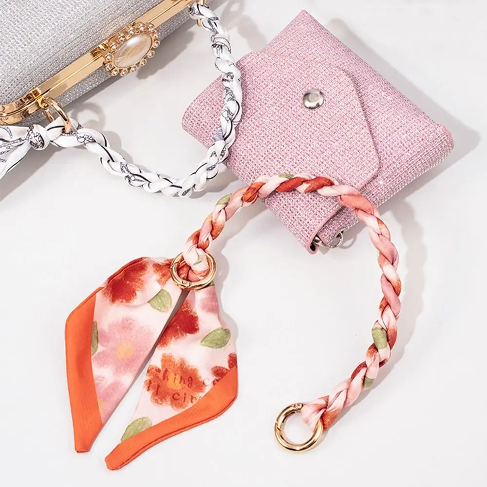 Metal Alloy Silk Scarf Bag Chain Detachable Scarf Metal Chain Ribbon ...