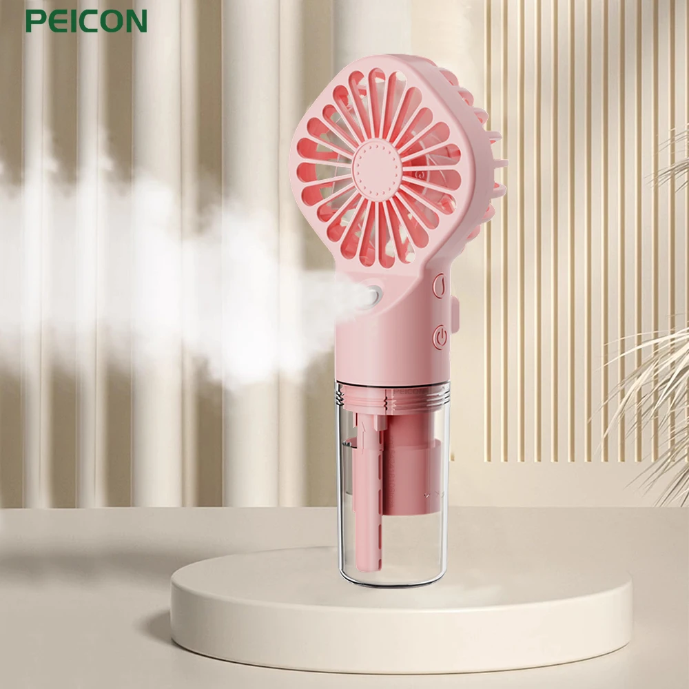 Mini-Fan-with-Spray-Portable-Handheld-Fan-Rechargeable-4-Speed-Fan-for ...