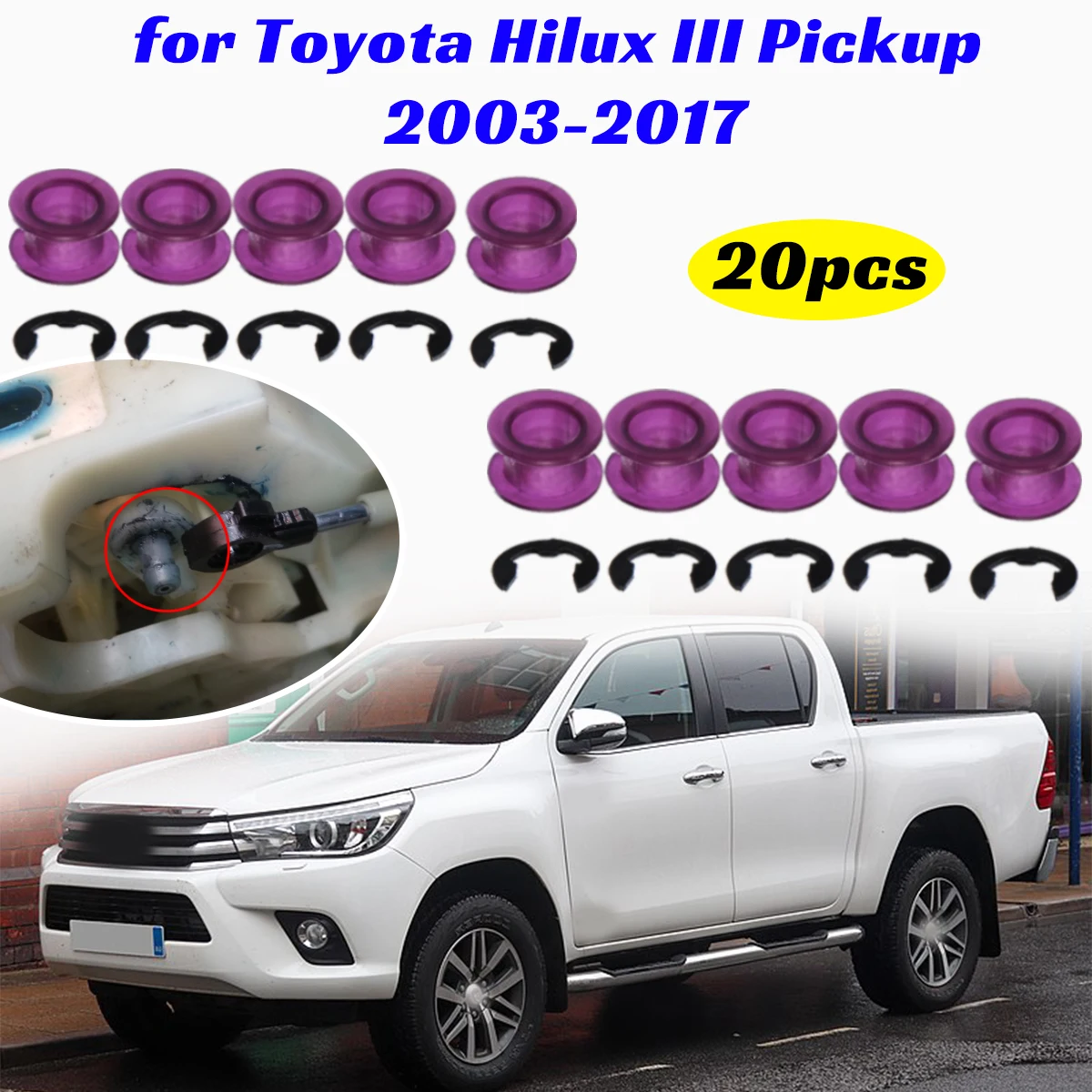10X Shift Cable Bushing Linkage Grommet Repair Kit for Toyota Hilux III ...