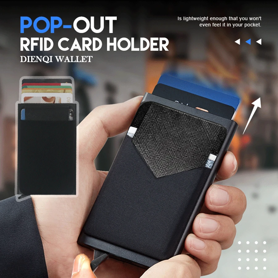 Rfid-Smart-Credit-Card-Holder-Wallets-Metal-Slim-Pop-Up-Minimalist-Men ...