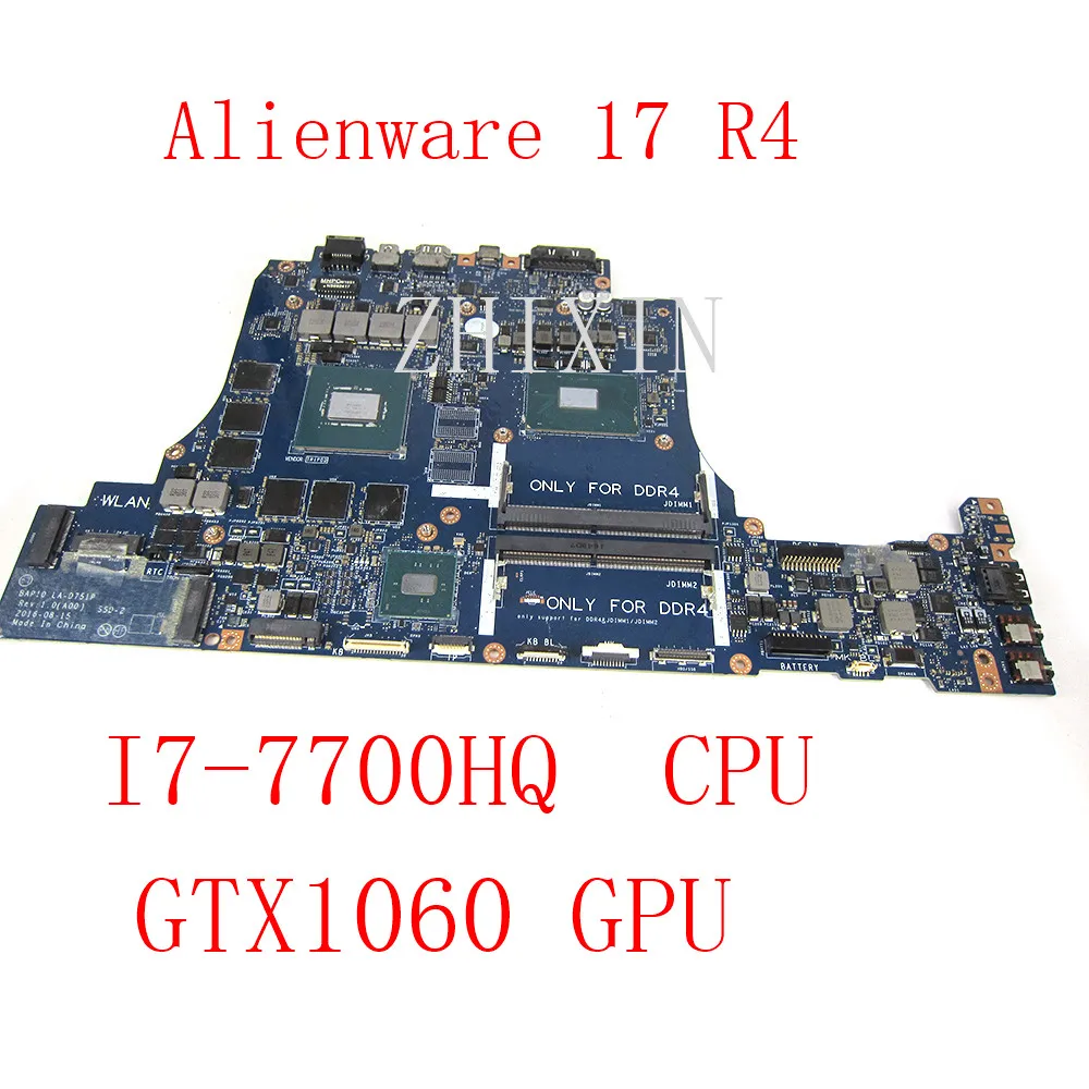 Yourui For Dell Alienware 17 R4 Laptop Motherboard With I7-7700hq Cpu ...