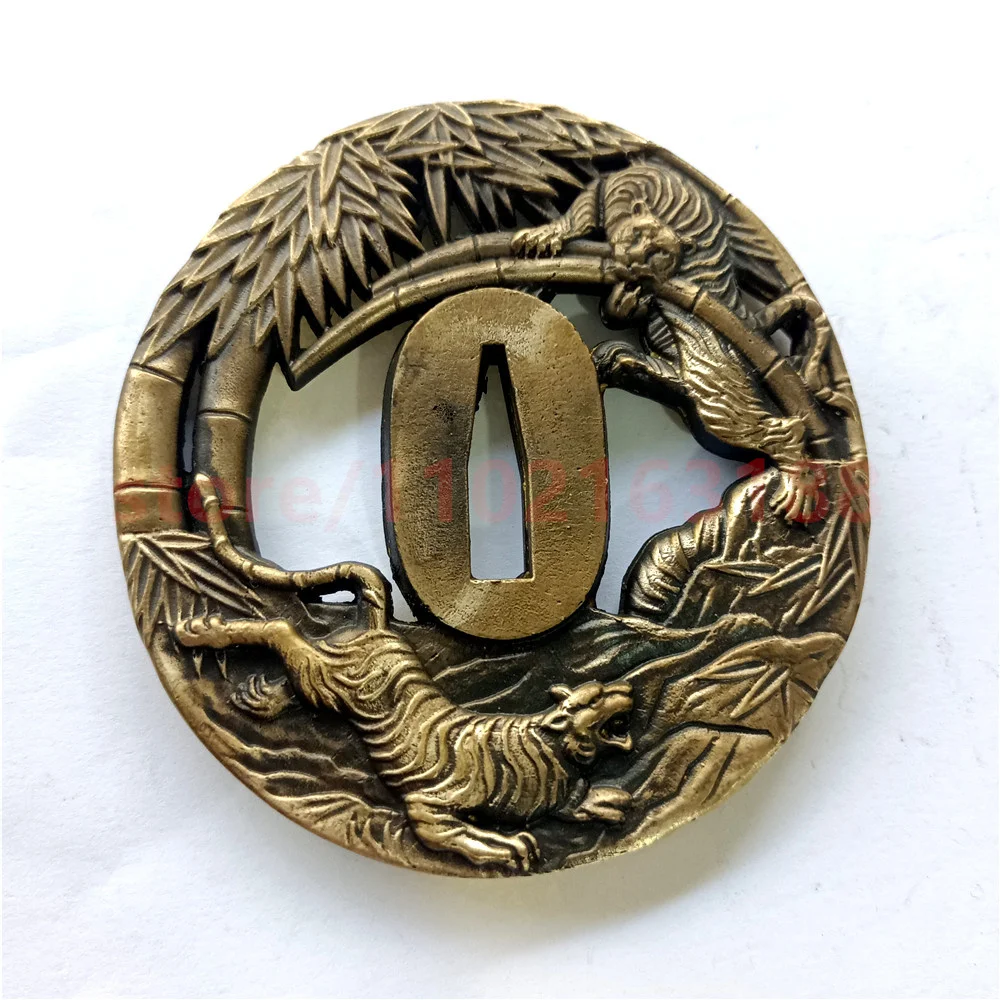 Exquisite Copper Brass Tsuba Handguard Guard For Japanese Real Japan ...