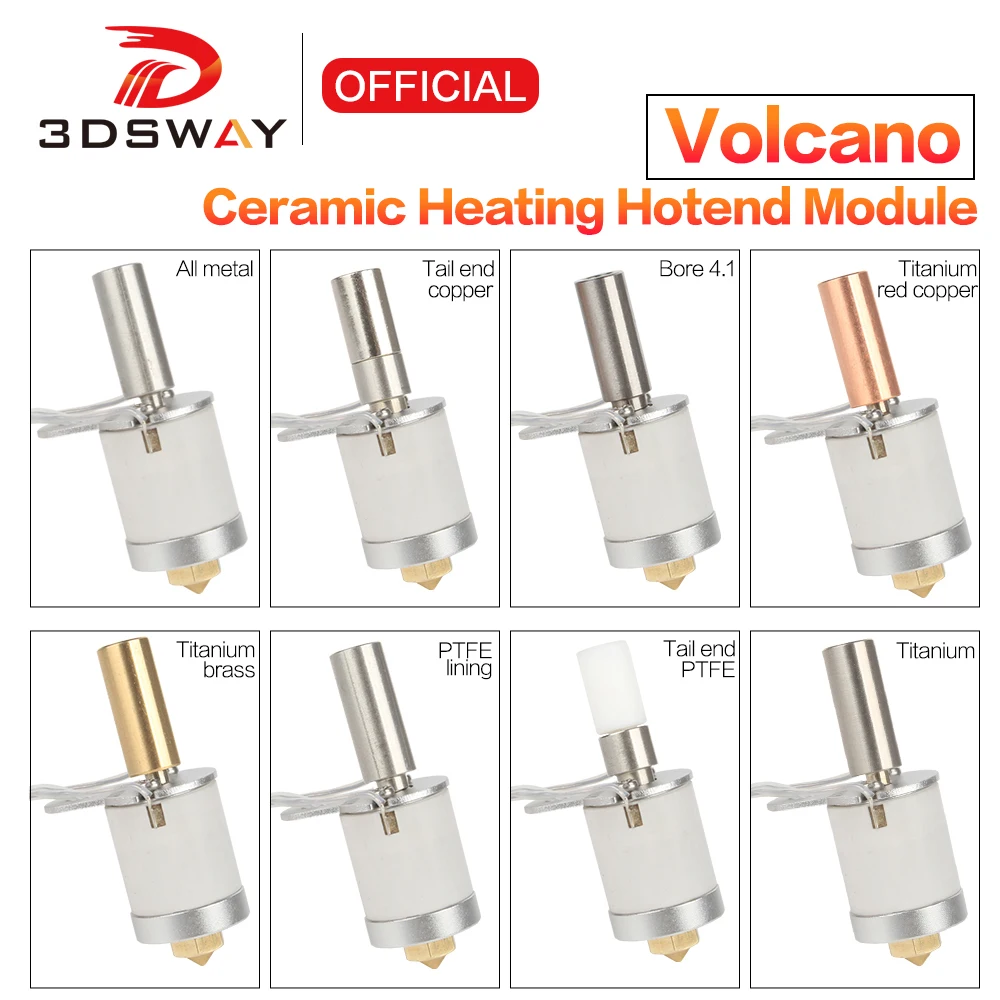 3DSWAY-3D-Printer-Parts-24V-115W-Ceramic-Heating-Core-Hotend-Module-V6 ...