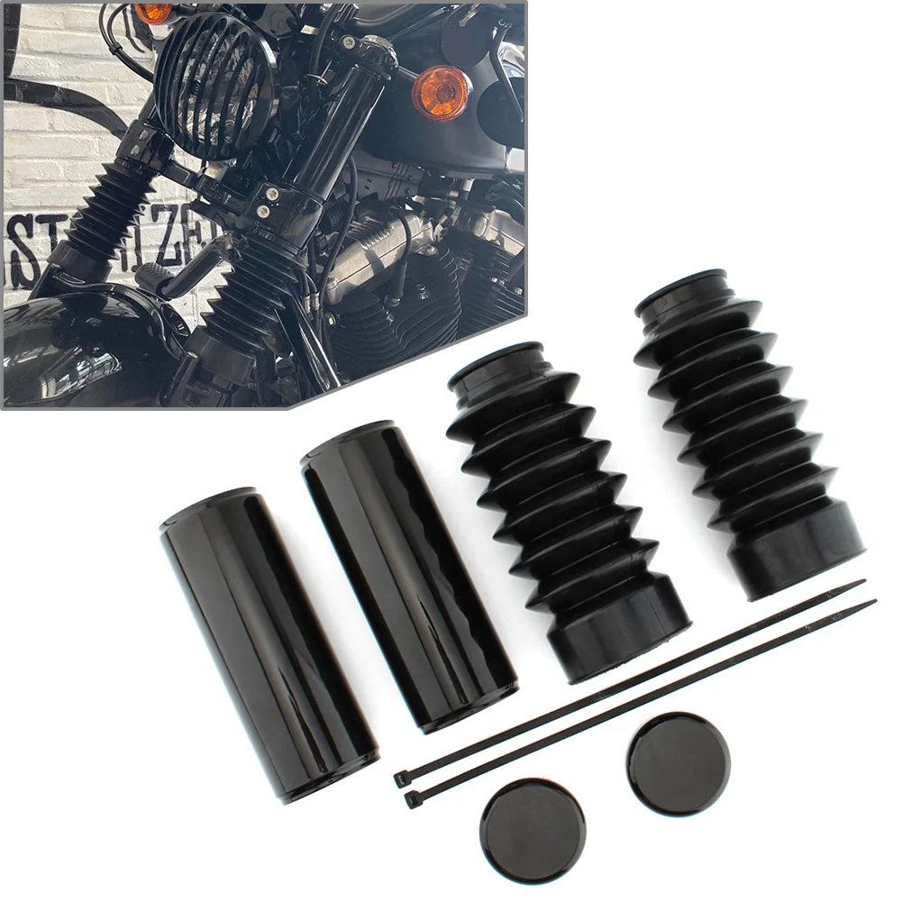 6Pcs-Motorbike-Front-Fork-Cover-Gaitors-Boot-Upper-Lower-Fork-Cap-Kits ...