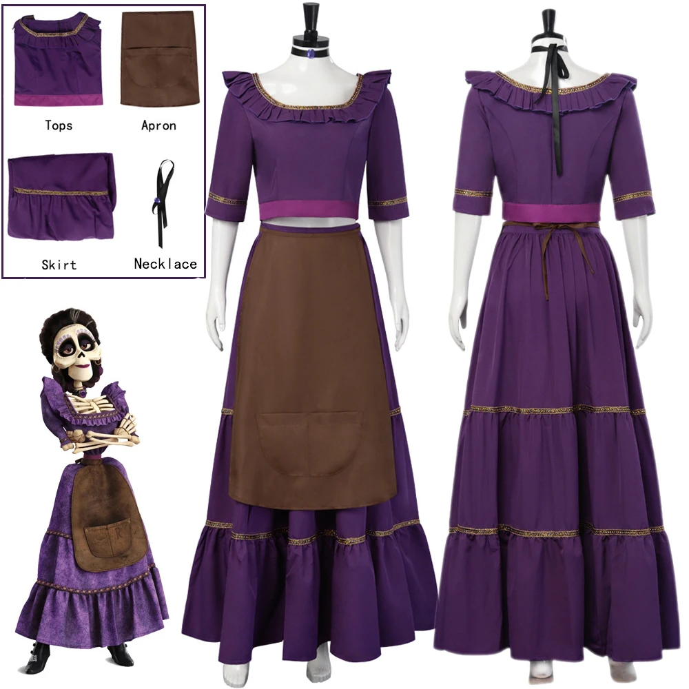 Anime Hector Rivera Cosplay Mama Imelda Costume Halloween Cosplay Coco ...