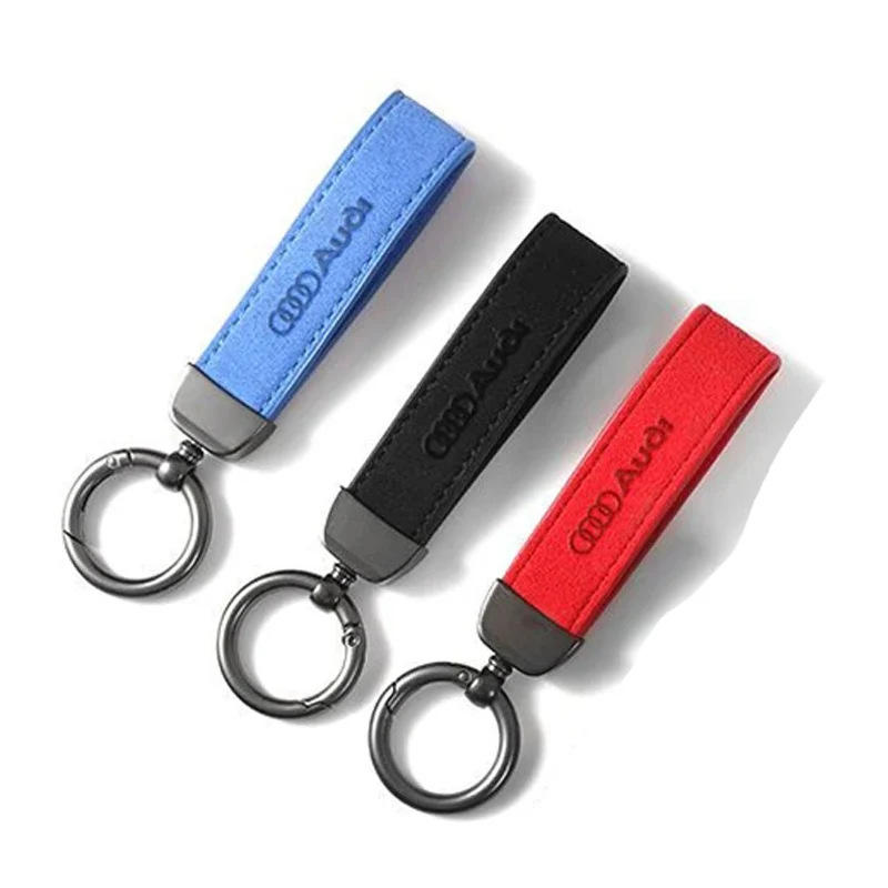 Luxury-Leather-Keyring-Car-Logo-Suede-Keychain-Pendant-for-Audi-Sline ...