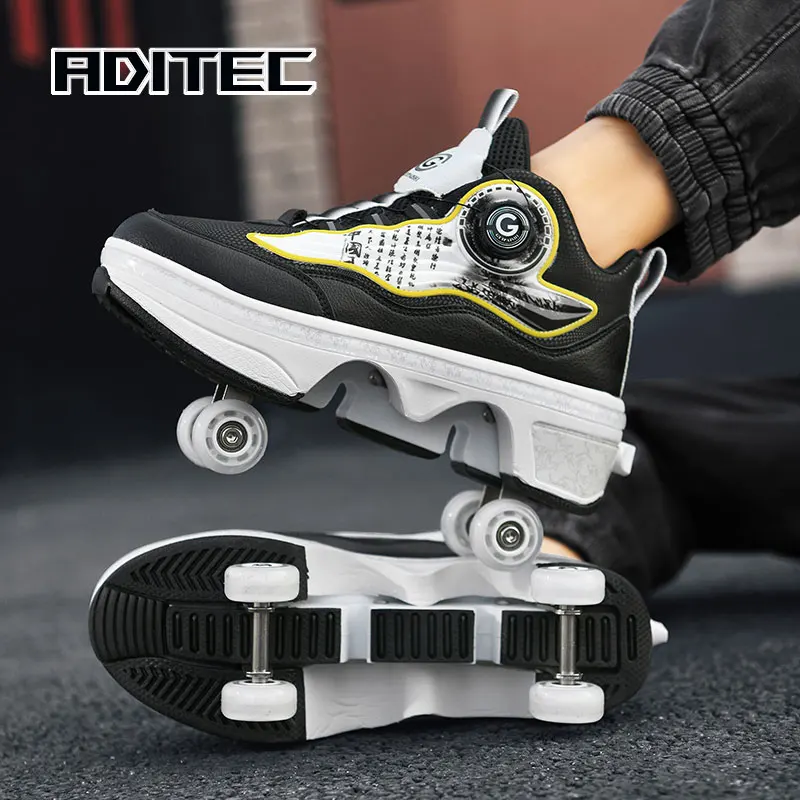Deformation-Roller-Skates-Shoes-Double-Row-4-Wheel-Skates-Roller-Shoes ...