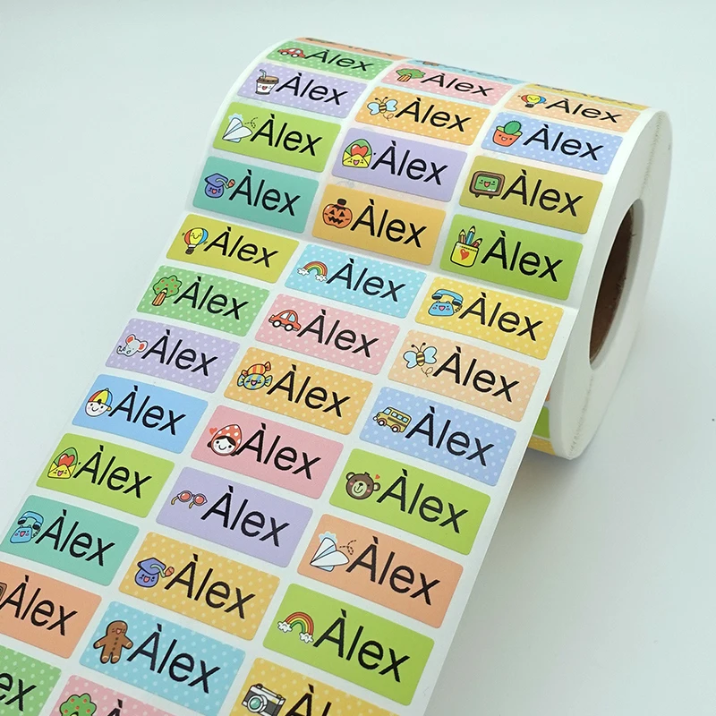 120pcs-Name-Tags-Customize-Stickers-Waterproof-Kawaii-Decals ...