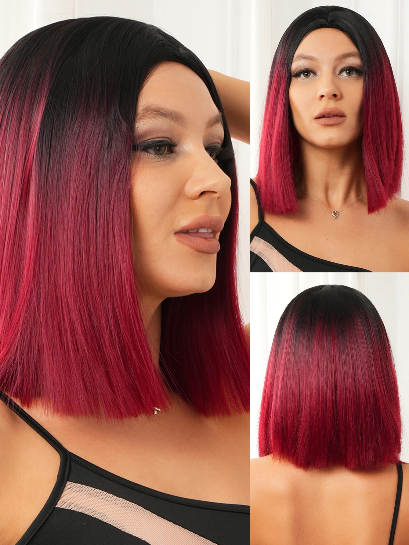 Straight-Short-Bob-Wig-para-jovens-f-meas-perucas-sint-ticas ...