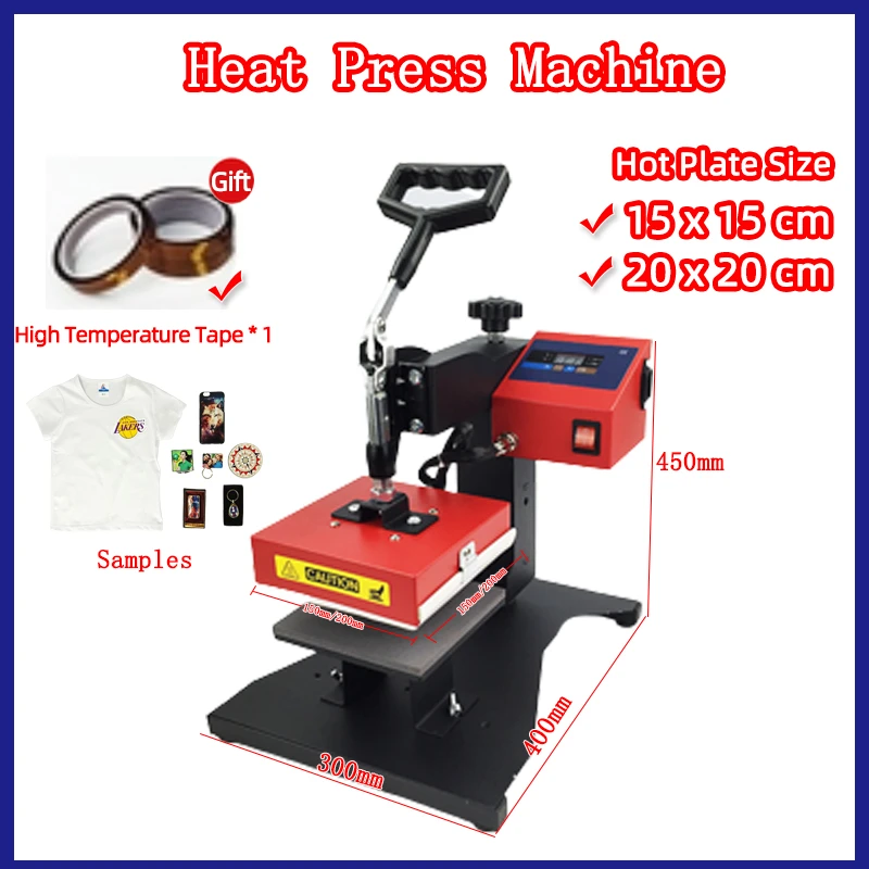 20x20cm 15x15cm Heat Press Machine T shirt Heat Transfer Lable Printer ...