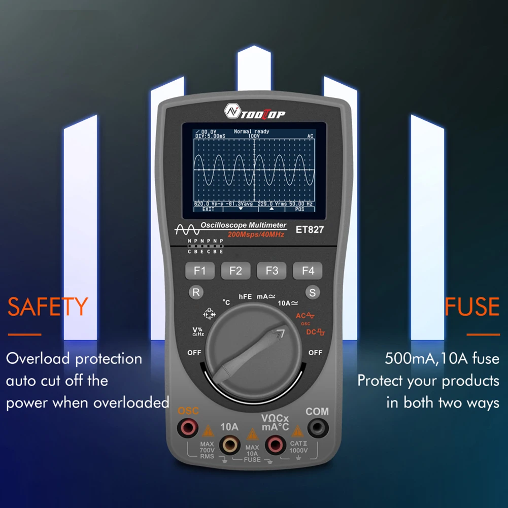 Osciloscopio-Digital-de-6000-recuentos-mult-metro-autom-tico-diodo-de ...