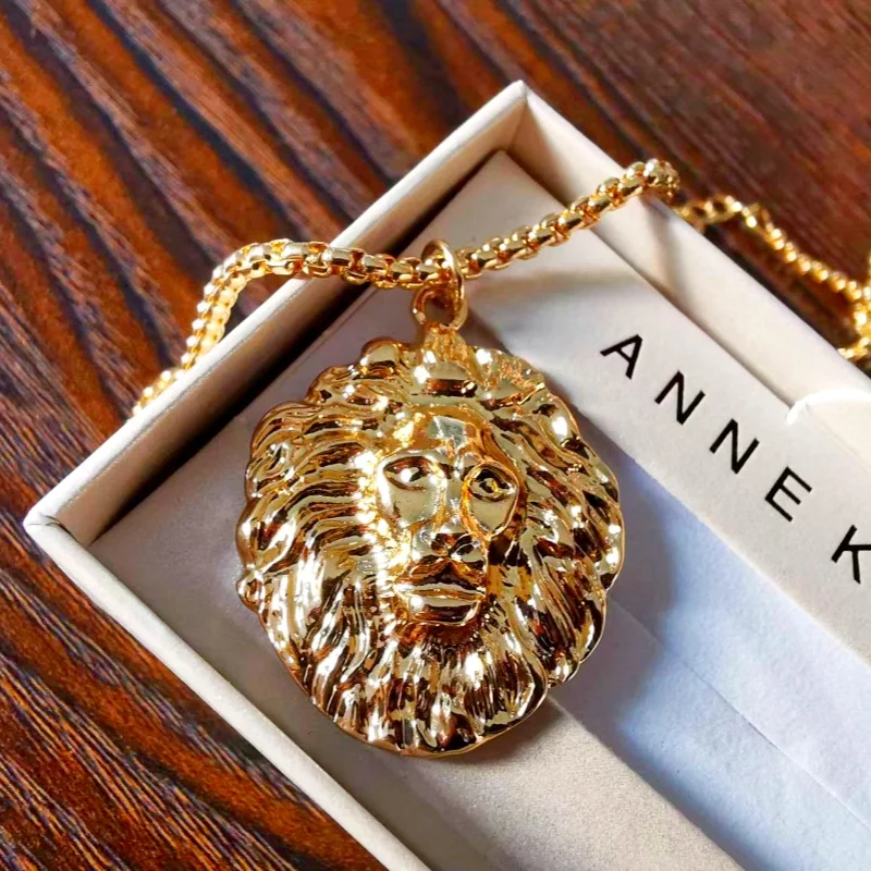 Hot-Sale-Luxury-Design-Lion-Head-Pendant-Women-s-Necklace-Irregular ...