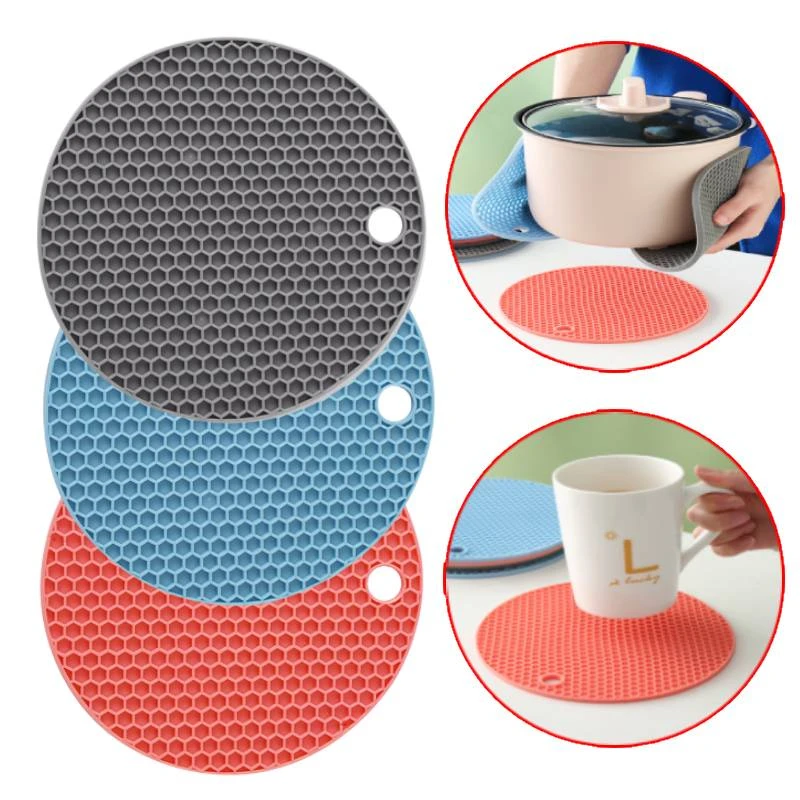 Silicone Insulation Mat Round Heat Resistant Silicone Non slip Heat ...