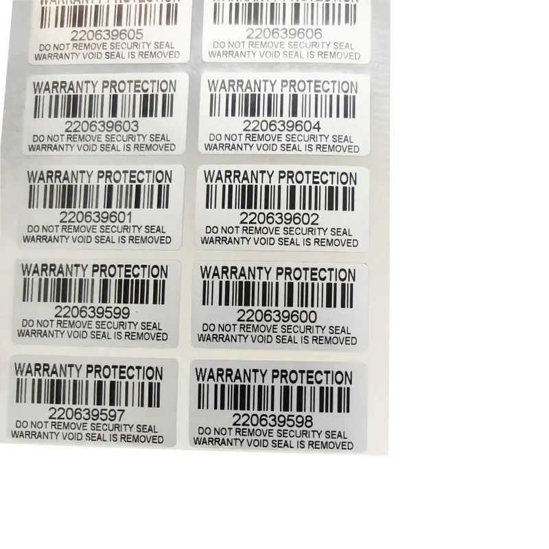 Silver Warranty Protection Sticker (30mm x 15mm) Safe Seal Anti-tamper ...
