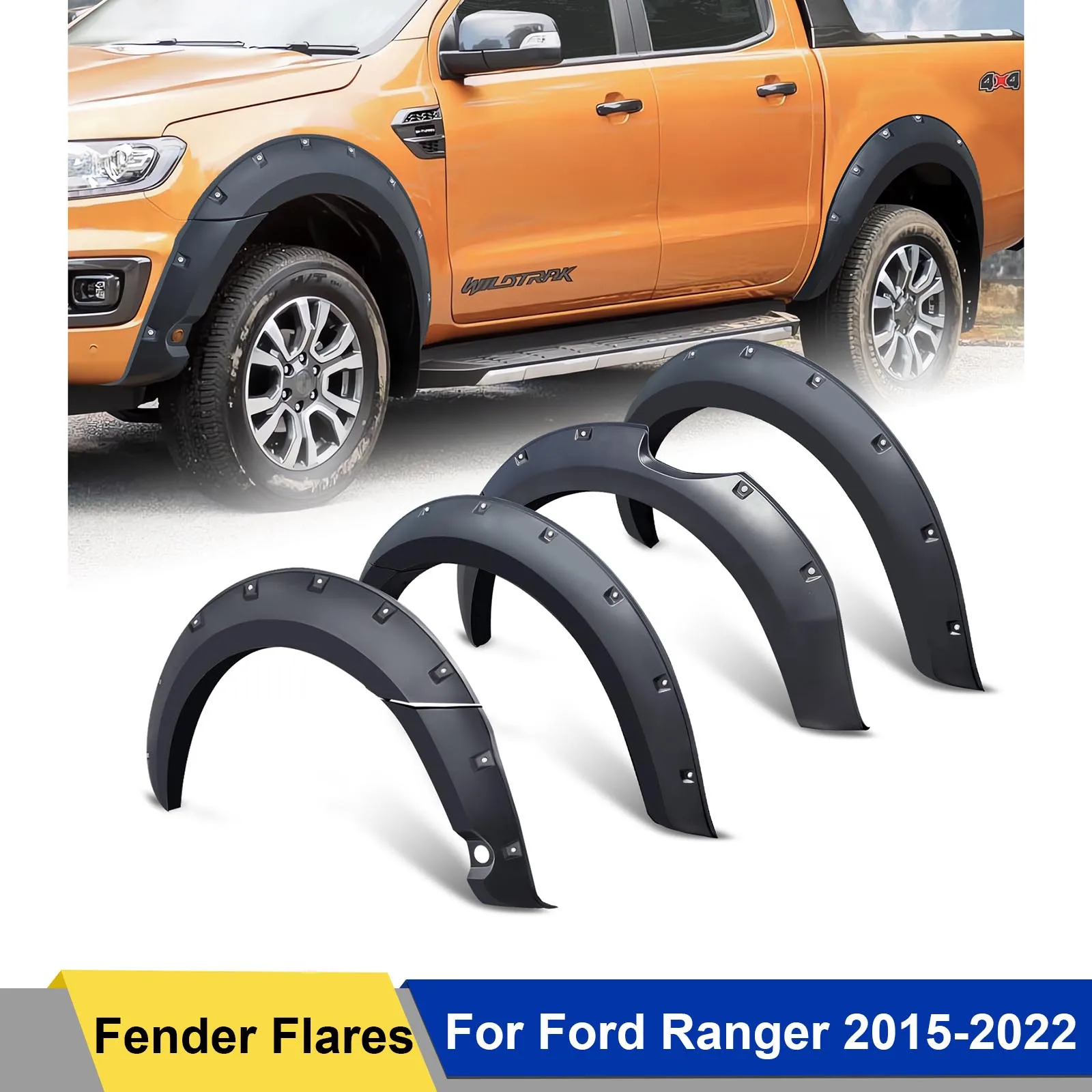 Fender-Flares-Wheel-Arch-With-Nuts-For-Ford-Ranger-2015-2016-2017-2018 ...