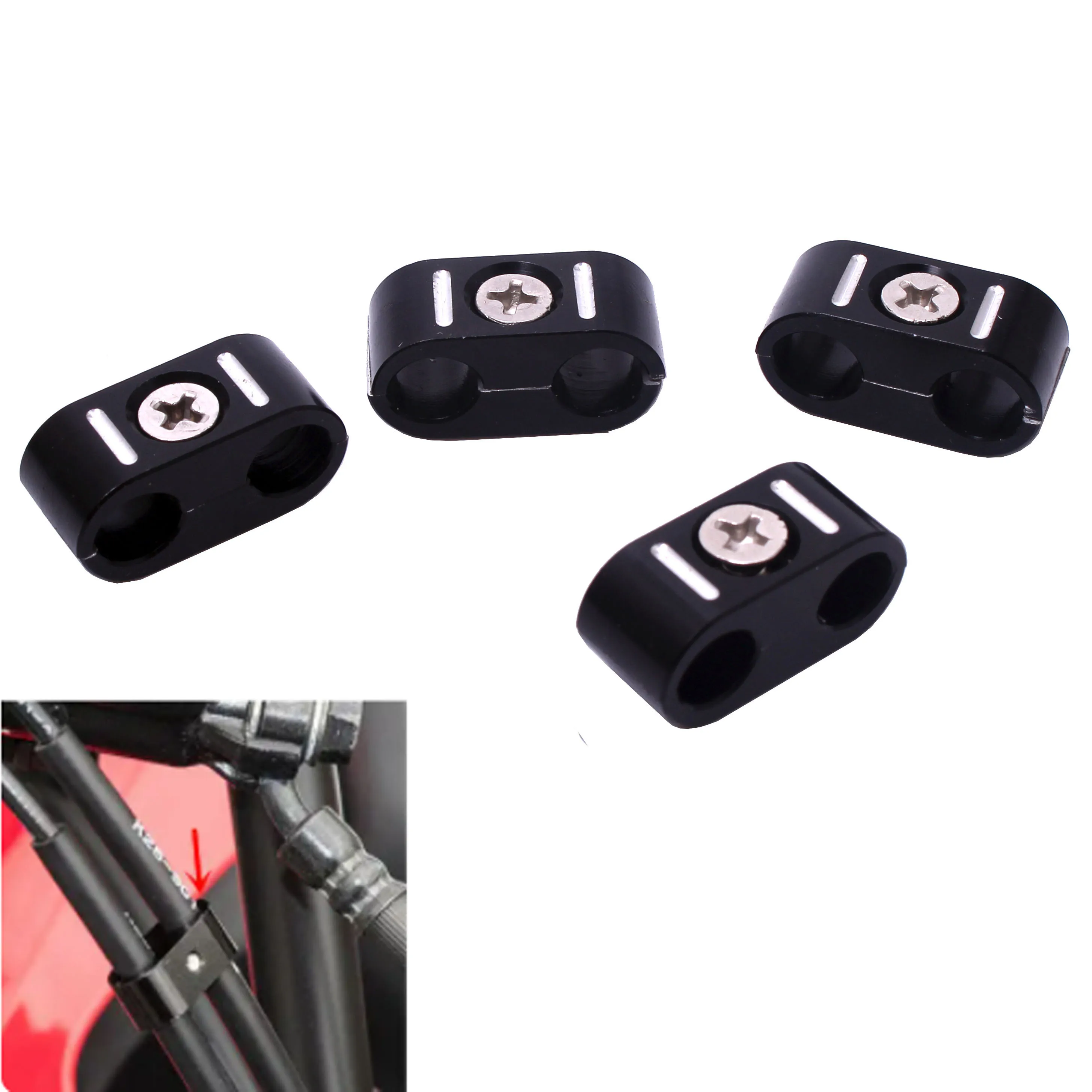 Motorcycle-CNC-Brake-Throttle-Cable-Clamp-Clip-Holder-Organizer-Wire ...