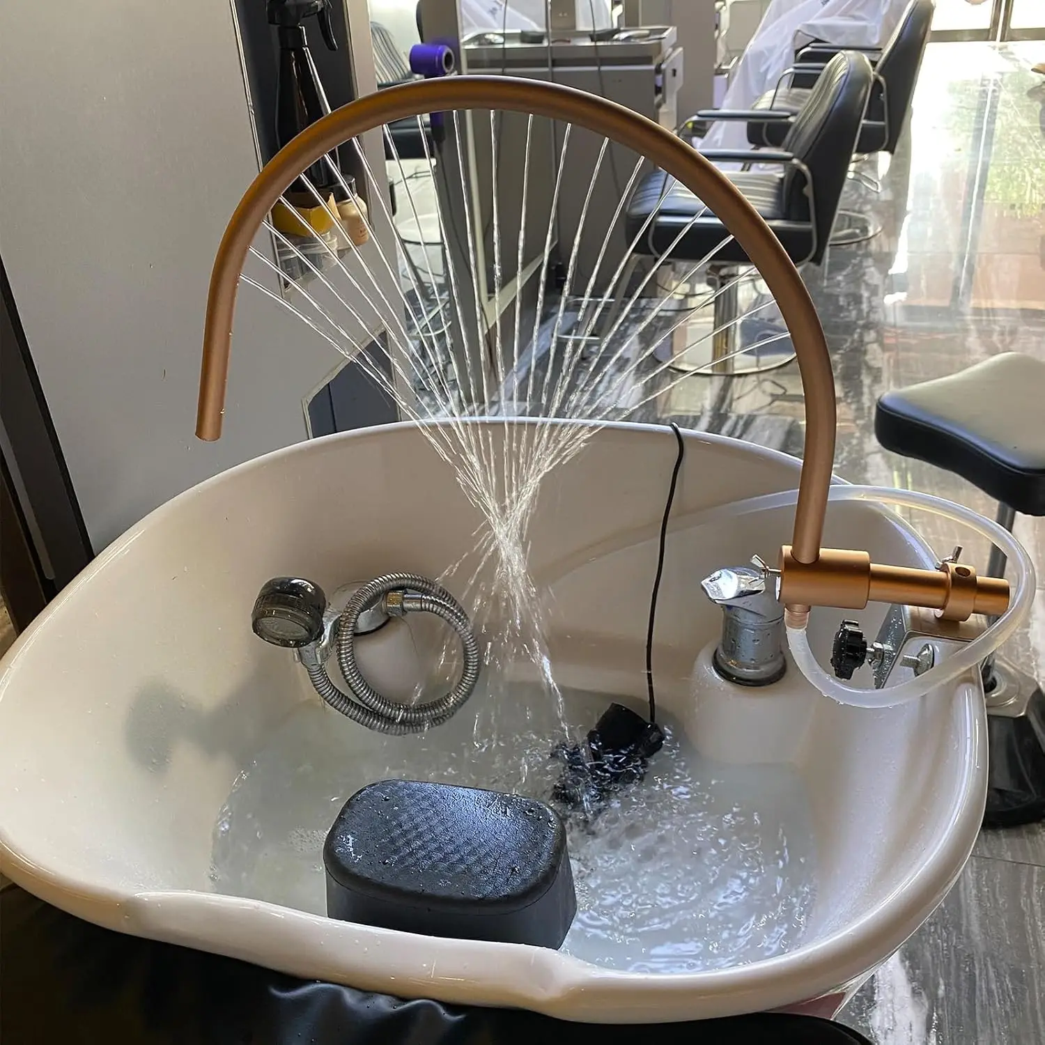 Head-Spa-Water-Outlet-with-Pump-Stable-Portable-Water-Therapy-Frame ...