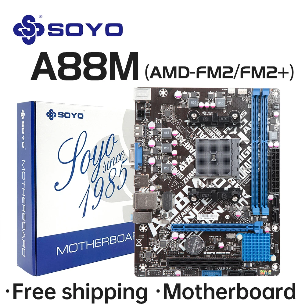 SOYO-Mainboard-A88M-Computer-components-Game-motherboard-DDR3-SATA3-support-AMD-CPU-FM2-FM2 ...
