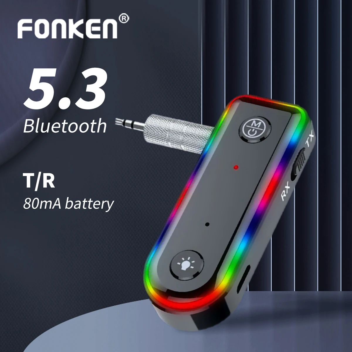 Wireless-Receiver-Transmitter-Adapter-3-5mm-AUX-Jacks-for-Car-Speakers ...