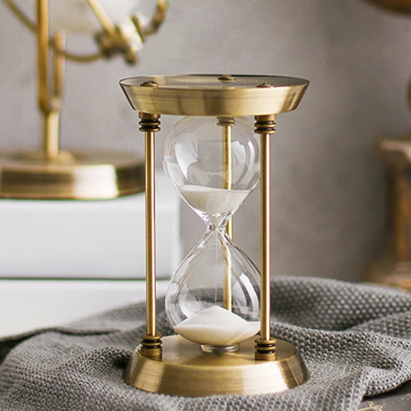 15-Minutes-Northern-Europe-Retro-Metal-Hourglass-Timer-Glass-Sand-Clock ...