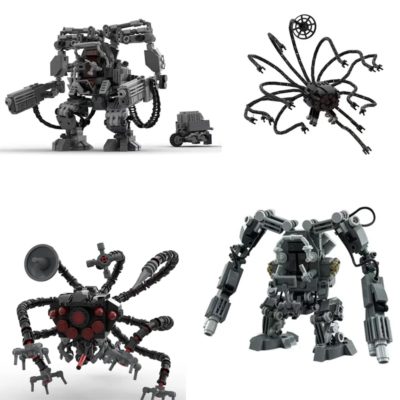 MOC-Robot-negro-APU-Mecha-Robot-arma-montaje-de-bloques-de-construcci-n ...