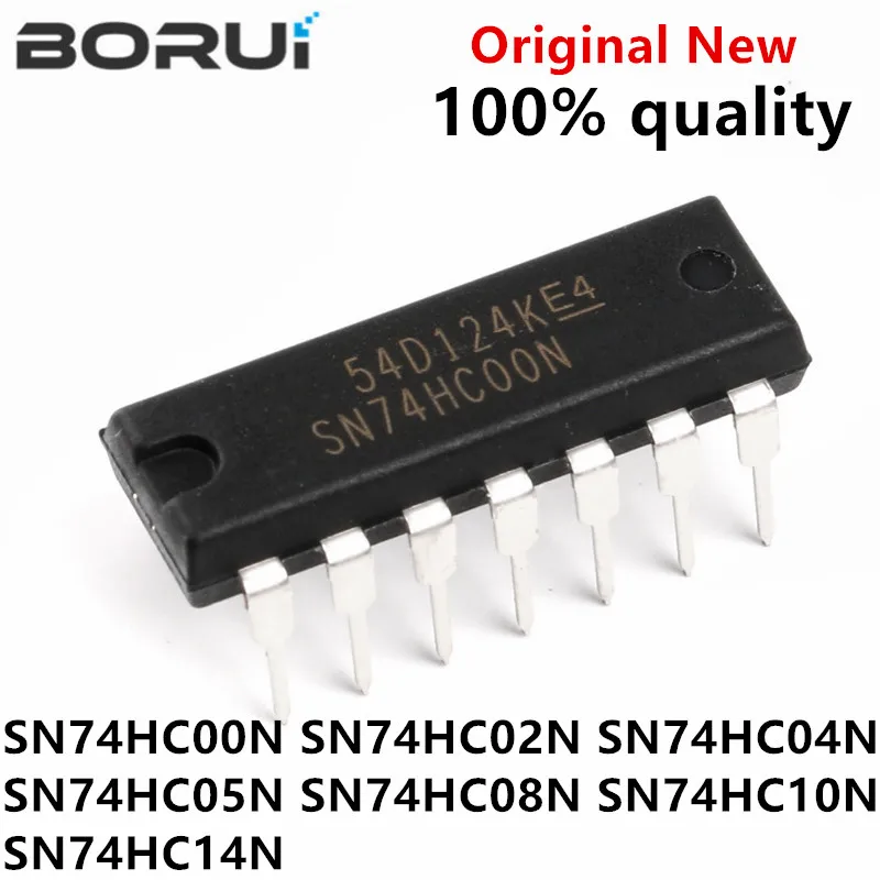 10PCS-SN74HC00N-74HC00-DIP-14-SN74HC02N-SN74HC04N-SN74HC05N-SN74HC08N ...
