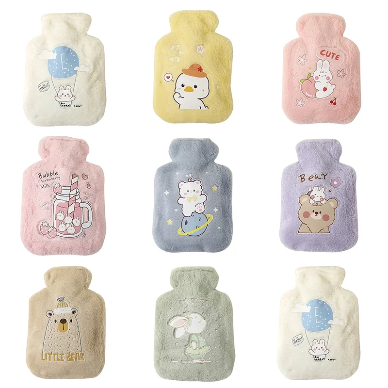 250ML-Cute-Hot-Water-Bottle-Bag-Girls-Plush-Shoulder-Hand-Warmer-Heat ...