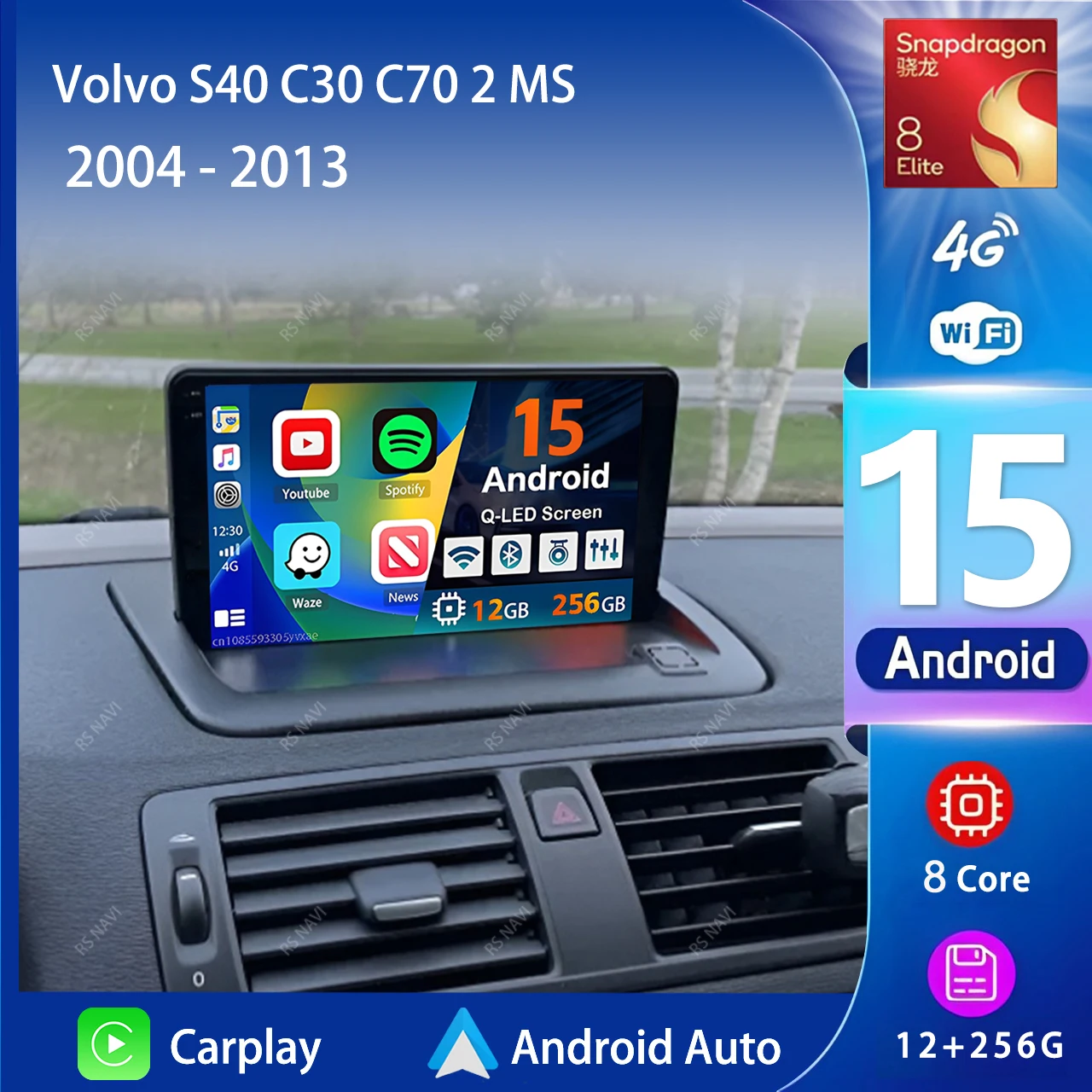 Android 15 Carplay DSP WIFI+4G Car Radio Multimedia Player For Volvo ...