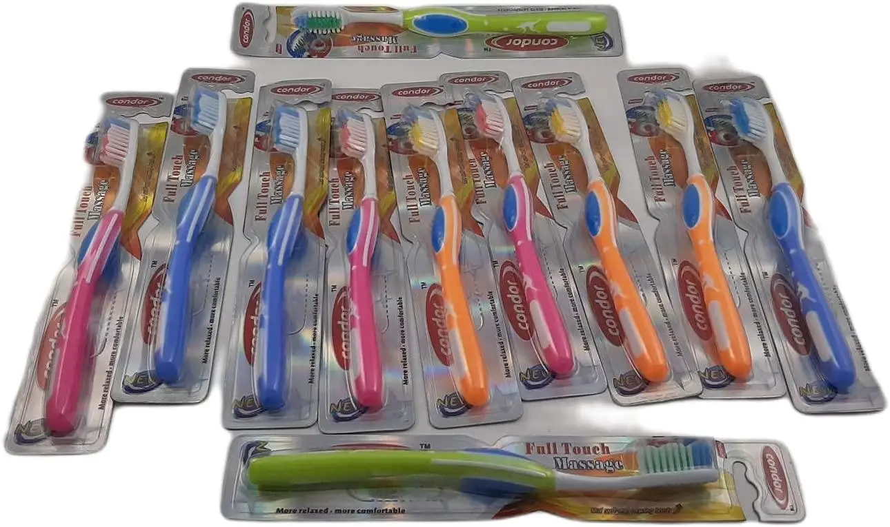 12-CONDOR-Full-Touch-Massage-Adult-Teeth-Brushes-for-Youth-Silicone ...
