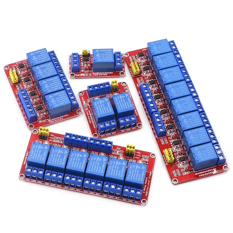 1-2-4-6-8-Channel-5V-12V-24V-Relay-Module-Board-Shield-with-Optocoupler ...