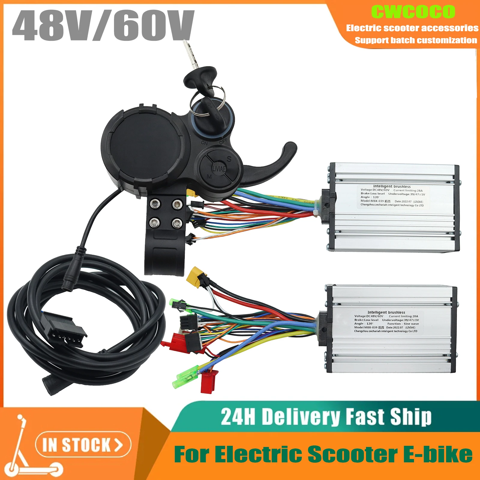 Electric-Scooter-Dual-Drive-48V-60V-28A-Brushless-Controller-LCD ...