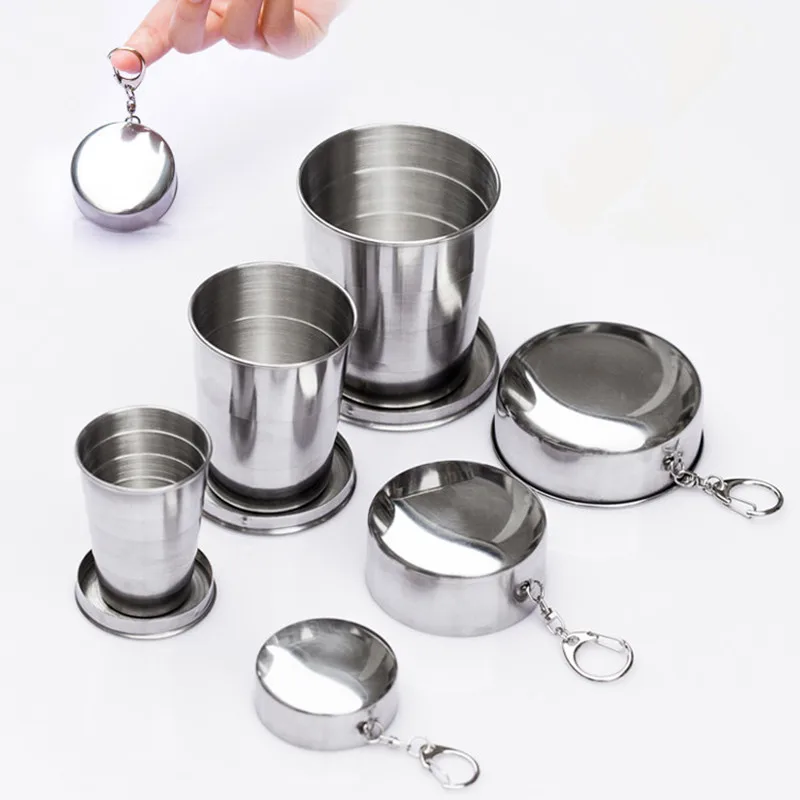 Stainless-Steel-Folding-Cup-Portable-For-Outdoor-Travel-Retractable ...