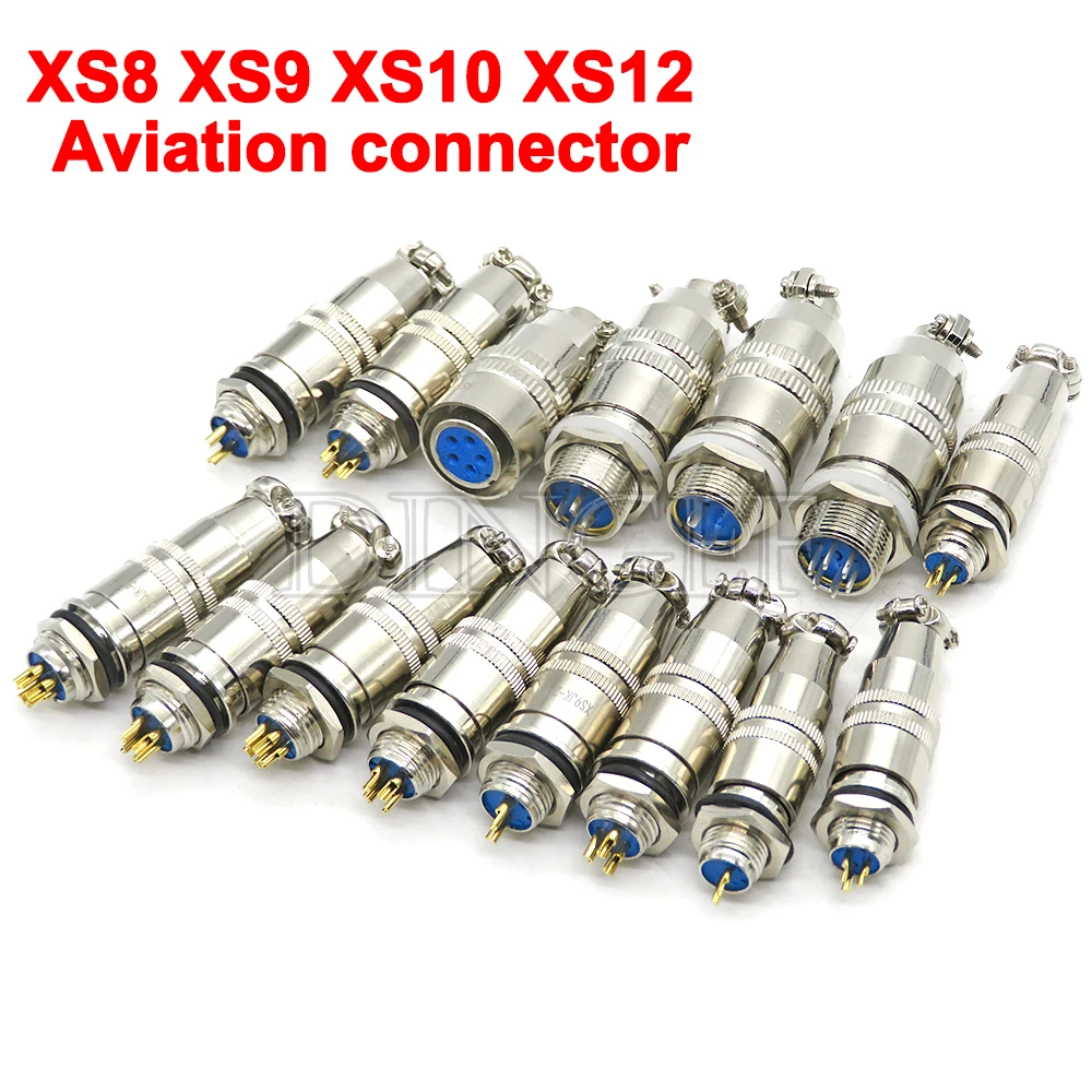 XS8-XS9-XS10-XS12-Aviation-connector-push-pull-circular-quick-connector-2PIN-6PIN-Gold-plated ...