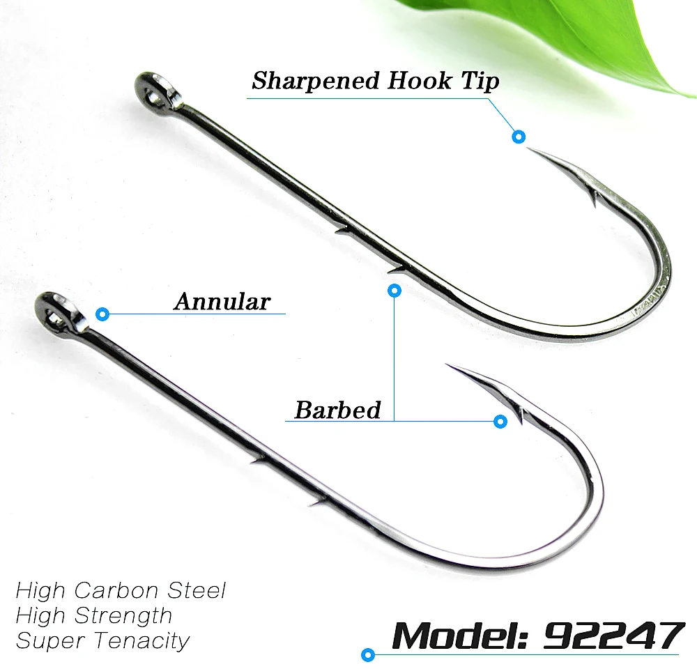 Lot-50pcs-Baitholder-Fishing-Hooks-High-carbon-steel-Black-fishhook ...